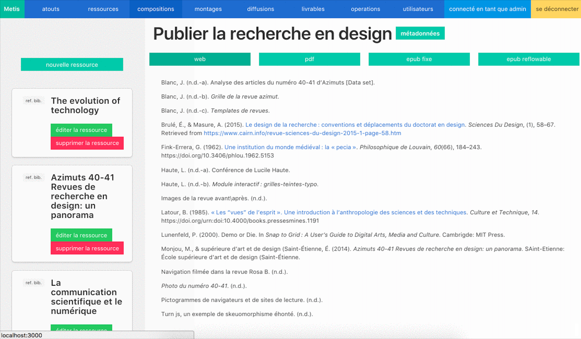 Peritext - Outils expérimentaux